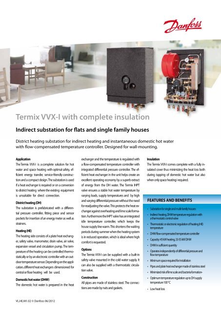 Termix VVX-I with complete insulation - Danfoss.com