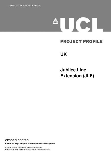 UK Jubilee Line Extension (JLE) - OMEGA Centre - UCL