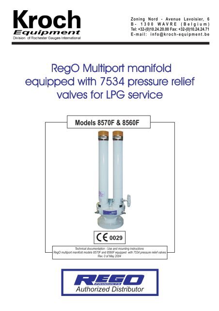 RegO Multiport manifold equipped with 7534 pressure relief valves ...