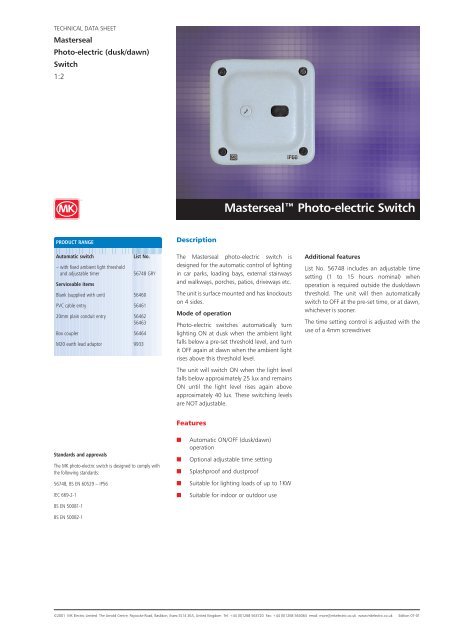 Masterseal™ Photo-electric Switch - Farnell