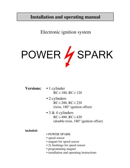 Electronic Ignition System - POWER SPARK