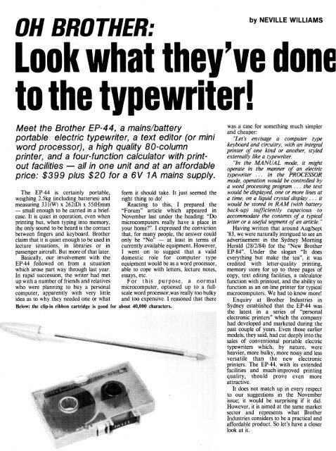 Brother EP44 - The MESSUI Place