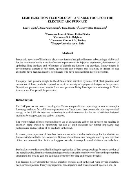 LIME INJECTION TECHNOLOGY – A VIABLE TOOL FOR THE ...