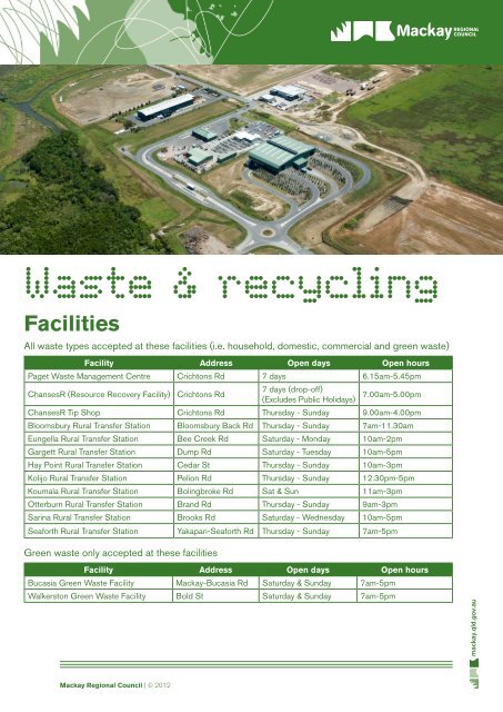 Facilities - Mackay Regional Council