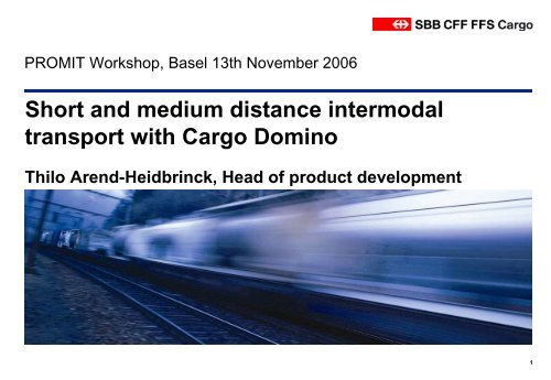 Short and medium distance intermodal transport ... - Promit Project
