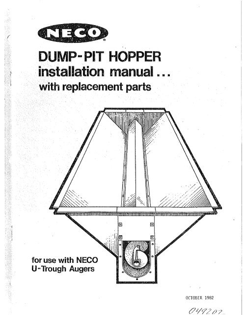 Dump Pit Hopper Manual - NECO