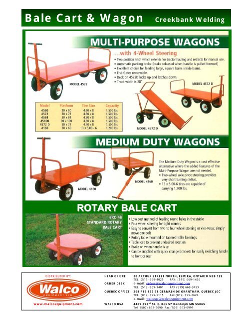Bale Cart & Wagon Creekbank Welding - Walco