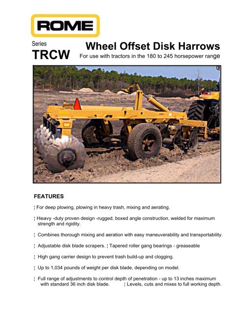 TRCW Series - Rome Plow