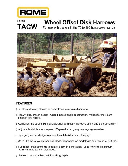 TACW Series - Rome Plow