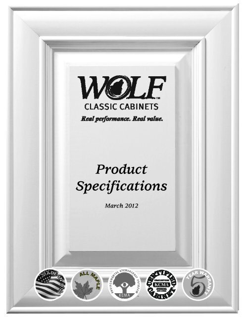 WOLF Classic Cabinet Product Specifications - WOLF Home Products
