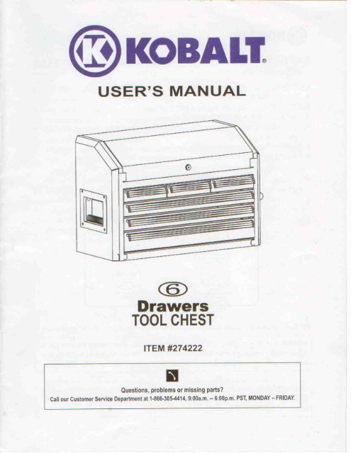 Kobalt 6-drawer Tool Chest