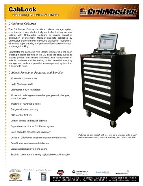 Download CabLock PDF - CribMaster