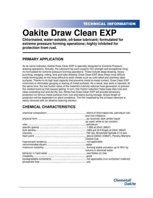 Oakite Draw Clean EXP - Industrial Cleaning Supply