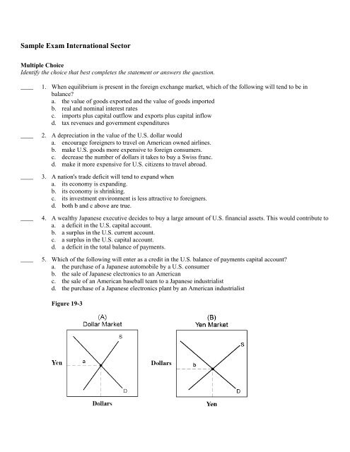Sample Exam International Sector