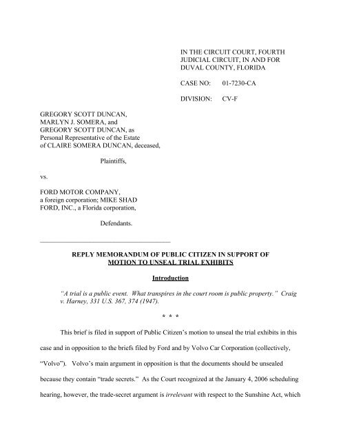 Final reply brief - Public Justice