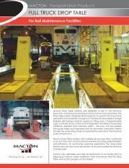 Single Axle Drop Table Brochure and Specifications - Macton