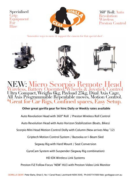 Micro Scorpio Remote Head - Showreelfinder