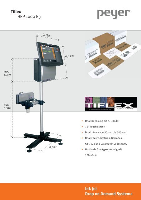 Tiflex HRP 1000 R3 Ink Jet Drop on Demand ... - Peyer Graphic AG
