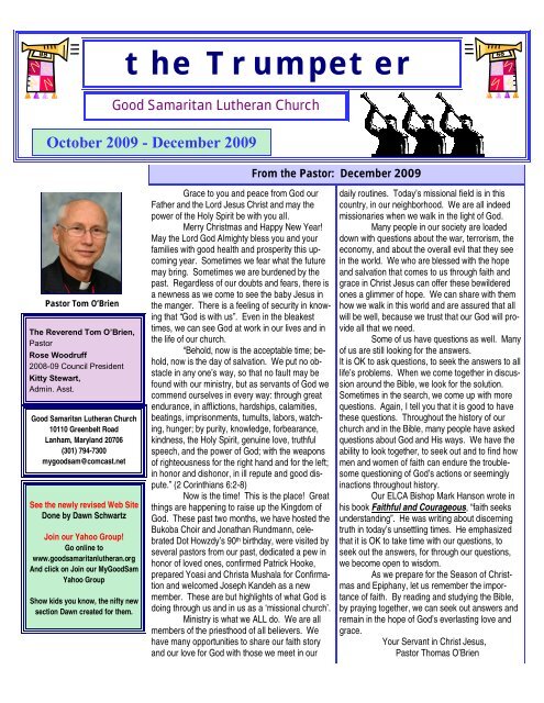the Trumpeter - the Good Samaritan Lutheran Church!