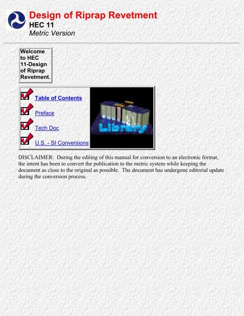 Design of Riprap Revetment - Federal Highway Administration ...