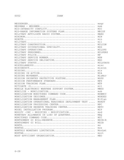 6002 IRAM MESSENGER......