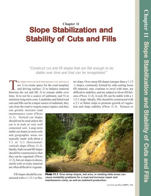 Chapter 11 Slope Stabilization and Stability of Cuts