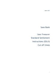 Standard Settlement Instructions (SSI) of WGZ BANK Duesseldorf ...