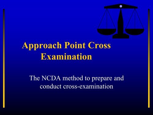 Approach Point Cross Examination - Williamson County Schools