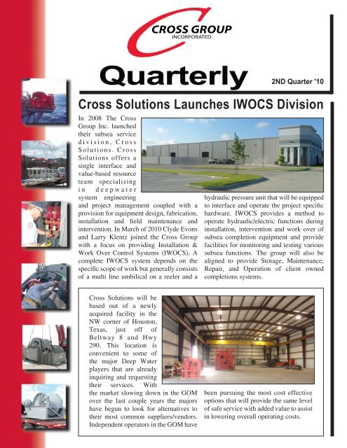 Cross Solutions Launches IWOCS Division - The Cross Group