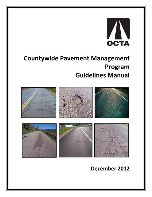 Countywide Pavement Management Program Guidelines Manual