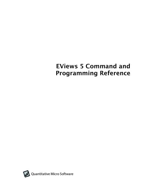 Eviews 5 Command and programming reference (.pdf)