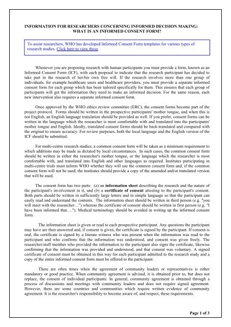 Informed Consent Form
