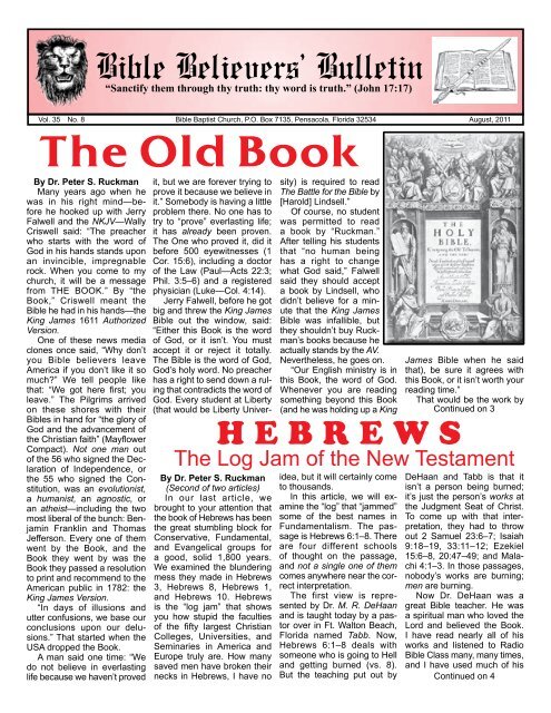 The Old Book - Bible Baptist Bookstore