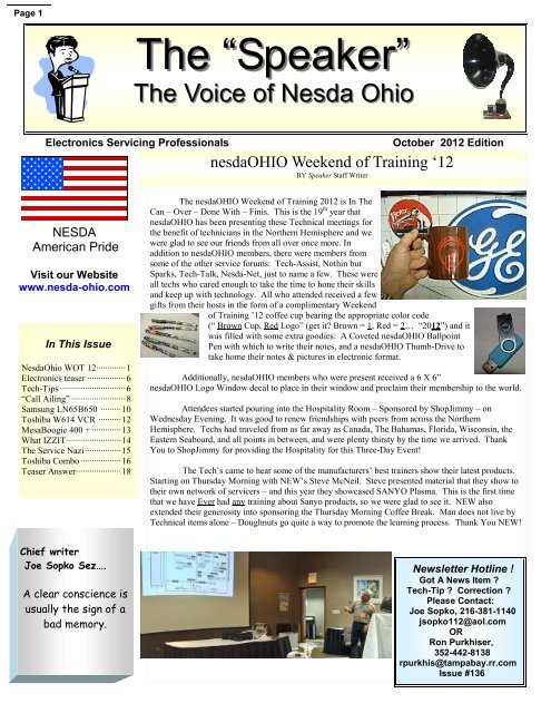 Oct. 2012 PDF - NESDA of Ohio