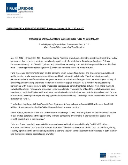 Read More and Download PDF - TrueBridge Capital Partners