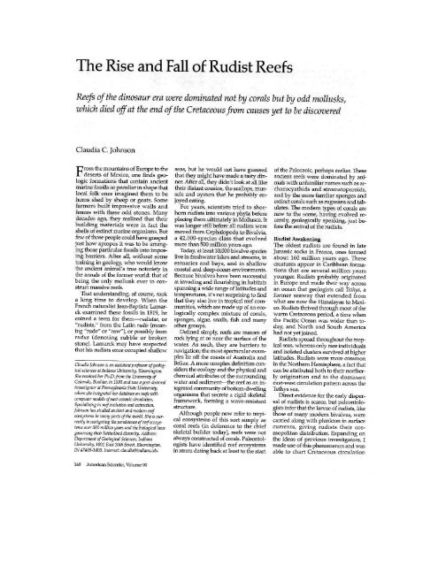 The Rise and Fall of Rudist Reefs
