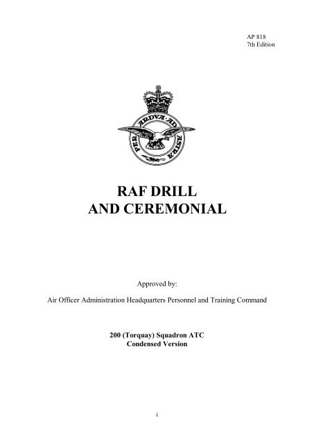 RAF DRILL AND CEREMONIAL - 200 (Torquay)