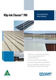 LYSAGHTÂ® KLIP-LOKÂ® 406 - BlueScope Lysaght Singapore