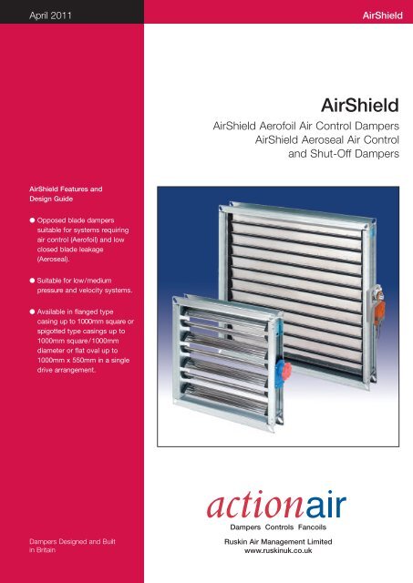 Air/Shield Air Control and Shut Off Dampers - Actionair