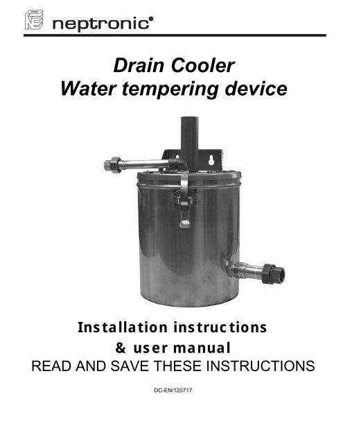 Drain Cooler Water tempering device - Neptronic