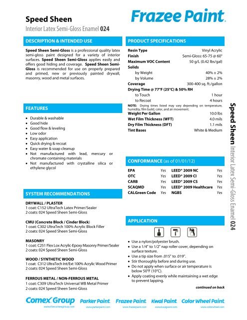 Speed Sheen - Frazee Paint