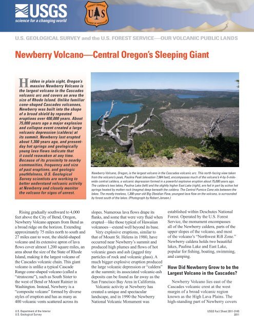 Newberry Volcano—Central Oregon's Sleeping Giant