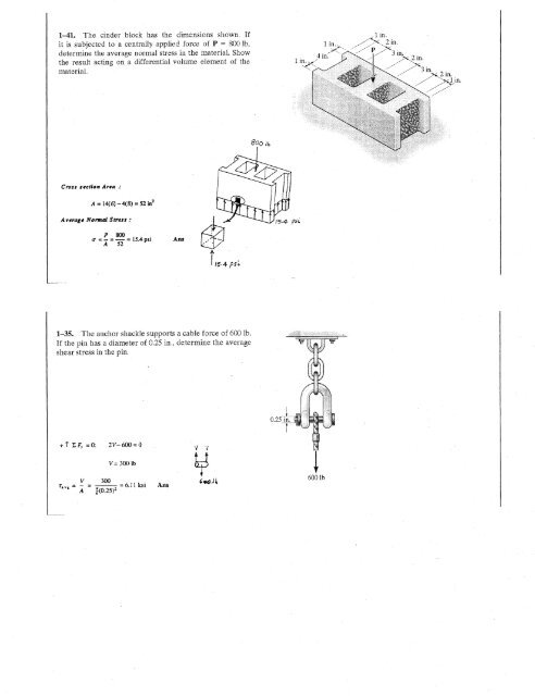 1-41. The cinder block has the dimensions shown If it ... - Engineering