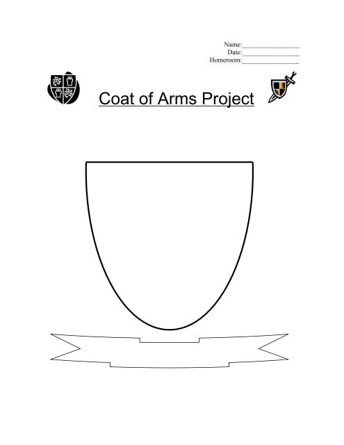 Coat Of Arms Template Worksheets