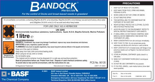 Bandock - BASF Crop Protection Ireland