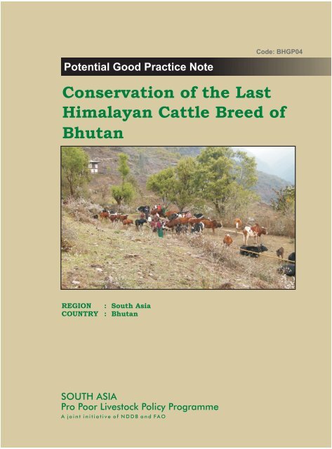 Conservation of the Last Bhutan Himalayan Cattle Breed of - sapplpp