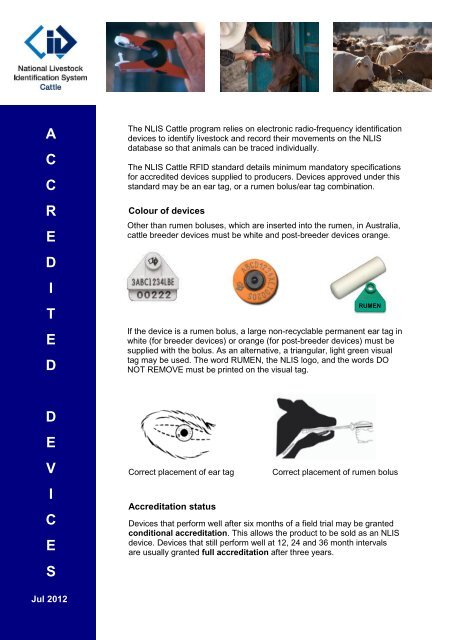 Accredited devices - Meat & Livestock Australia