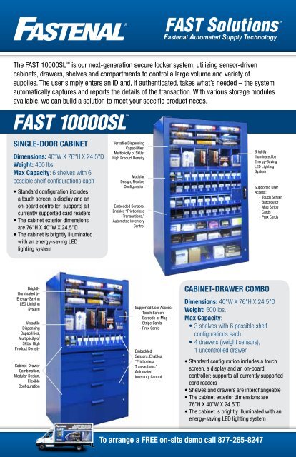SINGLE-DOOR CABINET CABINET-DRAWER COMBO ... - Fastenal