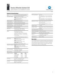 bizhub PRO 951 Specification & Installation Guide