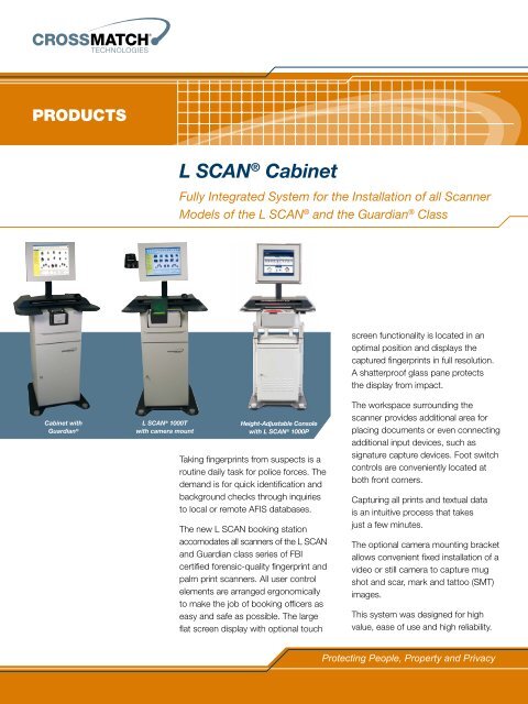 L SCAN® Cabinet - Cross Match Technologies